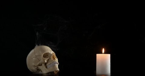 Dark Magic Skull Woman Makes Dark Stock Footage Video (100% Royalty ...