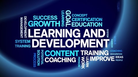4k Learning Development Animated Tag Word Stock Footage Video (100% ...
