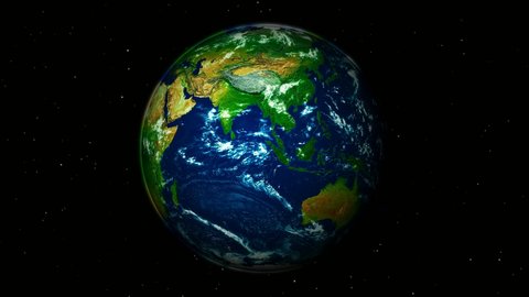 3d Realistic Rotated Zoom Out Planet Stock Footage Video (100% Royalty ...