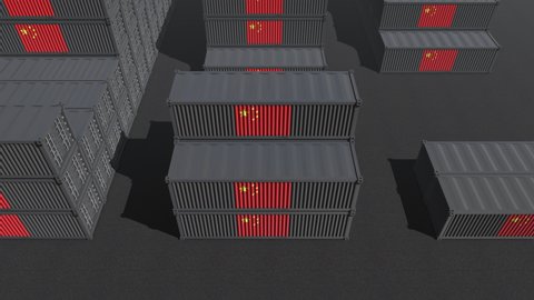 Seamless Looping 3d Animation Shipping Containers Stock Footage Video ...