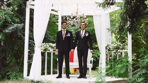 Storytelling Footage Wedding Two Lgbt Men Stock Footage Video (100% ...
