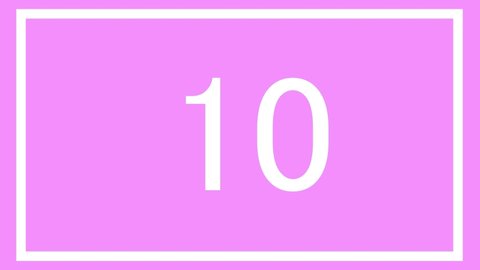 10 Seconds Countdown Timer Animation Motion Stock Footage Video (100% ...