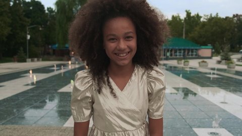 Happy Cute Small African Kid Girl Stock Footage Video (100% Royalty ...