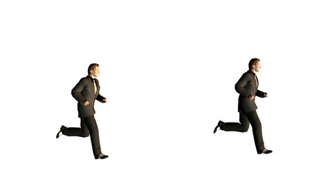 Running Many Businessmen Looping Seamless Slow Stock Footage Video (100 ...