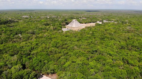 Aerial View Chichen Itza Pyramid Ancient Stock Footage Video (100% ...