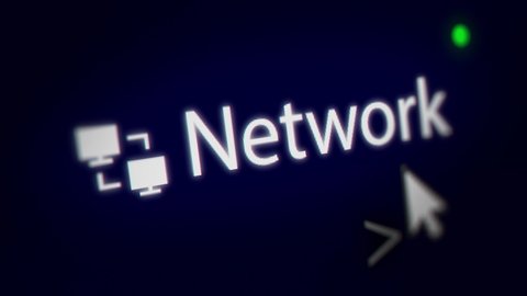 Animated Network Connection Symbol On Computer Stock Footage Video (100 ...