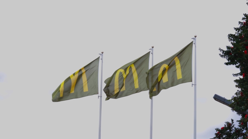 Mcdonald s flag Stock Video Footage - 4K and HD Video Clips | Shutterstock