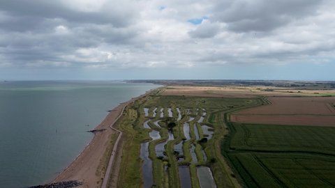 Drone Footage Showing Seasalter Shellfish Location Stock Footage Video ...