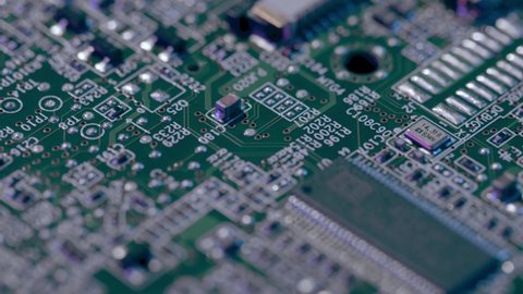 Macrofilming On Pcb Substrates Computer Motherboard Stock Footage Video ...