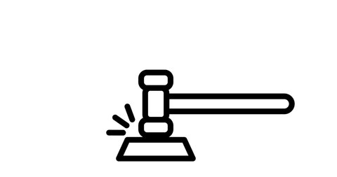 4k Illustration Gave Icon Outline Design Stock Footage Video (100% ...