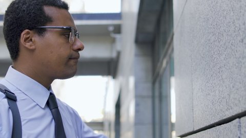 Upset Man Beating His Head Against Stock Footage Video (100% Royalty ...