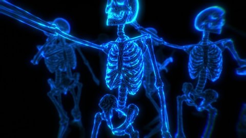 Seamless Funny Animation Dancing X Ray Stock Footage Video (100% ...