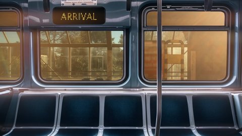 Window View Inside Subway Arriving Station Stock Footage Video (100% ...