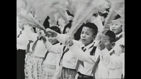 Circa 1964 Mao Zedong Waves Cheering Stock Footage Video (100% Royalty ...