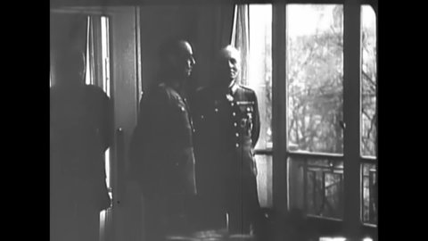 Circa 1940s Generals Rommel Von Rundstedt Stock Footage Video (100% ...