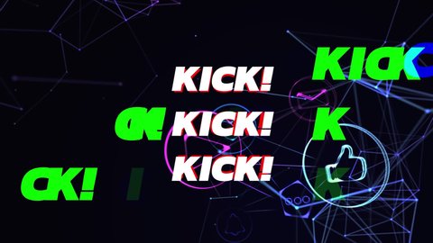 Animation Kick Text White Letters Over Stock Footage Video (100% ...