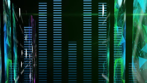 Animation Moving Digital Columns On Black Stock Footage Video (100% ...