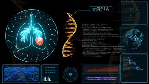 Mrna Model On Computer Monitor Research Stock Footage Video (100% ...