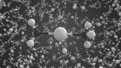 Dimethylmercury Molecule Conceptual Molecular Model Chemical Stock ...