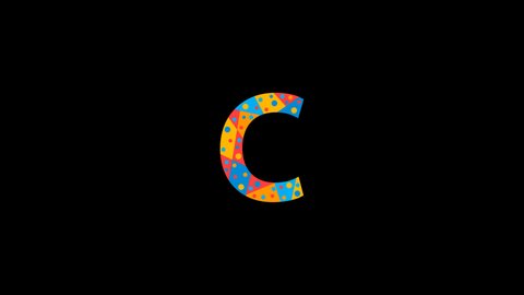 Letter C Animated Unique Font Made Stock Footage Video (100% Royalty ...