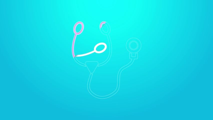 Doctor stethoscope icon animation best object on white background Signs ...