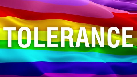 Tolerance Text On Pride Flag Seamless Stock Footage Video (100% Royalty ...
