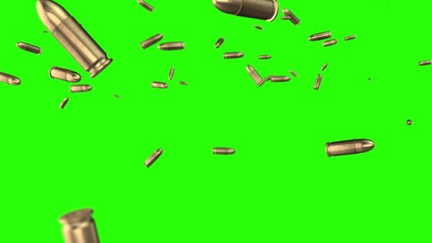 Green Screen Bullets Falling 4k Quality Stock Footage Video (100% ...