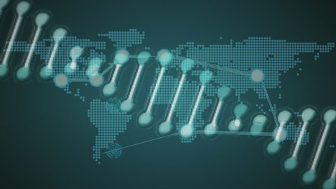 Animation Dna Strand Over World Map Stock Footage Video (100% Royalty ...