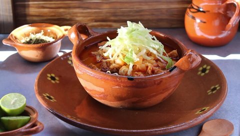 Dish Red Pozole Grain Corn Mexican Stock Footage Video (100% Royalty ...