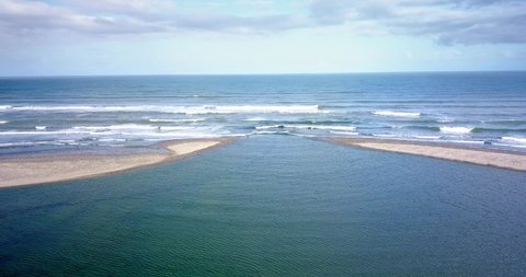 Stunning Aerial Where Mokihinui River Mouth Stock Footage Video (100% ...