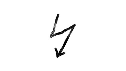 Hand Draw Arrow Pointing Oval Arrow Stock Footage Video (100% Royalty ...