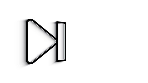 Technology 3d Shadow Icon On White Stock Footage Video (100% Royalty ...