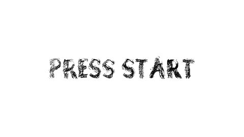 Press Start Hand Draw Lettering Calligraphy Stock Footage Video (100% ...