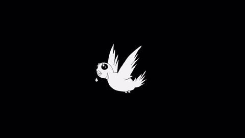 Flying Bird Cartoon Bird Tired Resurrected Stock Footage Video (100% ...