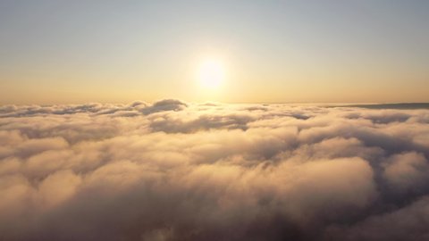 Aerial View Running Clouds Sky Motion Stock Footage Video (100% Royalty ...