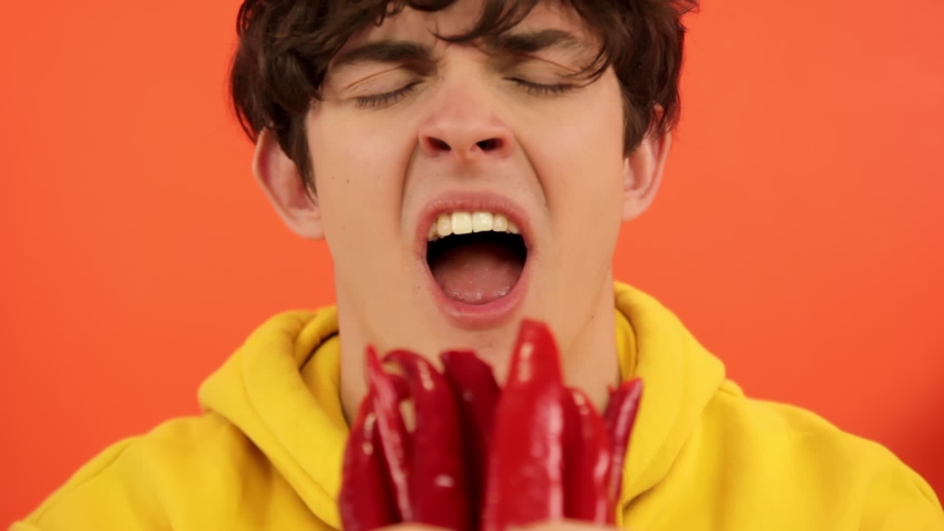 Funny people eating chili Stock Video Footage - 4K and HD Video Clips ...