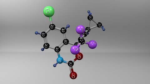 Efavirenz Molecule Molecular Structure Sustiva Antiviral Stock Footage ...