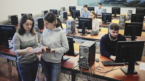 Group People Different Ages Learning Use Stock Footage Video (100% ...