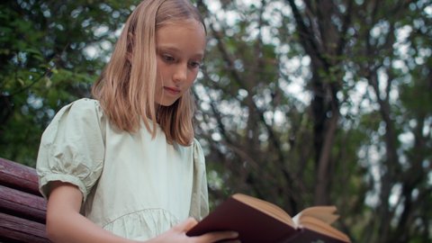 Portrait Teen Girl Reading Book Aloud Stock Footage Video (100% Royalty ...