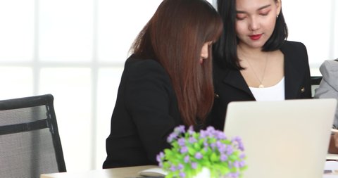 Group Young Cute Colleagues New Employees Stock Footage Video (100% ...