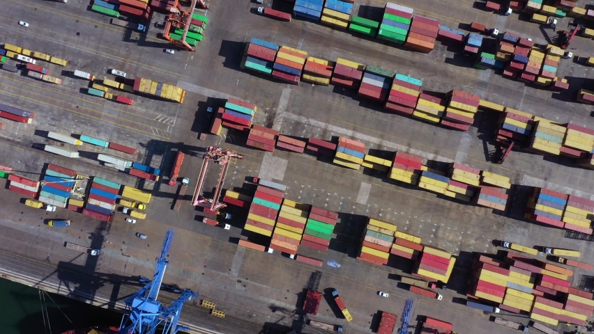 shipping containers port city turkey Stock Footage Video (100% Royalty ...