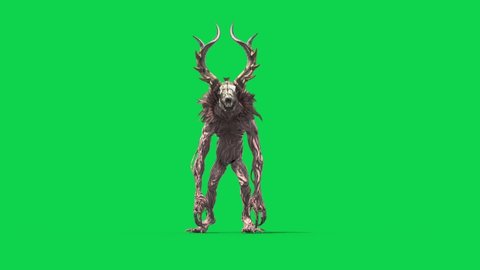 Wendigo Green Screen Die Front 3d Stock Footage Video (100% Royalty ...