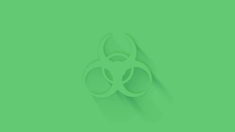 Animated Biohazard Symbol Icon Shadow On Stock Footage Video (100% ...