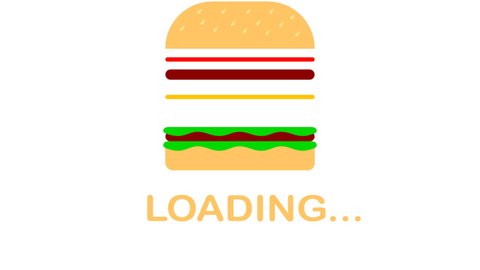 Animated Burger Loading Content Suitable Presentation Stock Footage ...