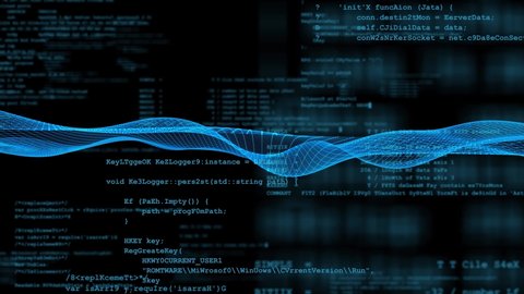 Digital Transformation Concept Binary Code Programming Stock Footage ...