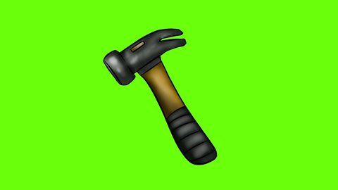 Iron Hammer Green Screen Chroma Key Stock Footage Video (100% Royalty ...