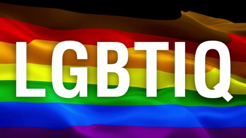 Lgbtiq Text On Flag Lgbt Waving Stock Footage Video (100% Royalty-free ...