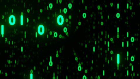 Matrix Style Binary Code Green Background Stock Footage Video (100% ...