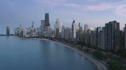 Downtown Chicago Night Scene Chicago City Stock Footage Video (100% ...
