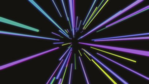 Retro 80s Light Speed Jump Animation Stock Footage Video (100% Royalty ...